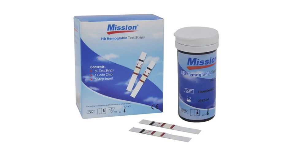 Mission HB hemoglobin tesztcsík, 50 db